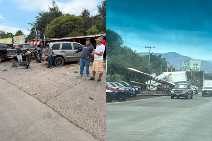 Camión sin frenos provoca un accidente en Santa Clara de Valladares